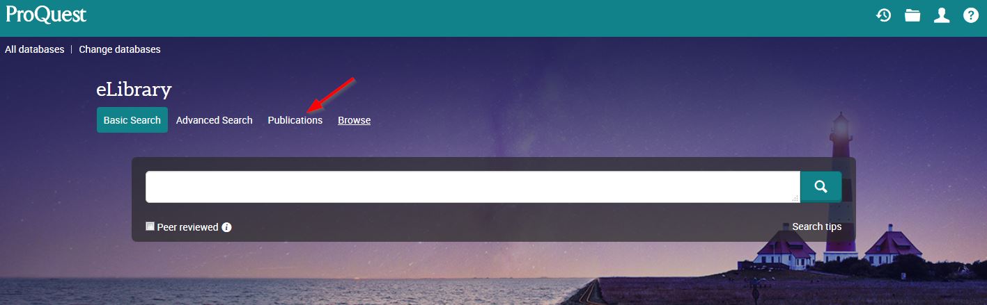 Browsing publications in the new eLibrary